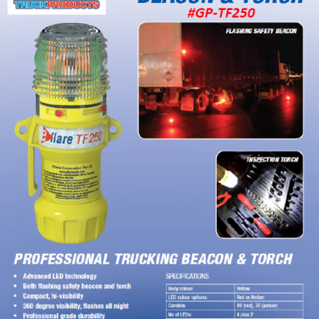 GP-TF250 RED LED FLASHING SAFETY BEACON & TORCH